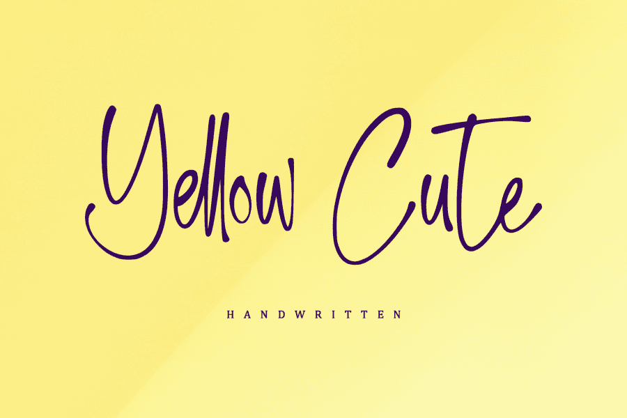 Yellow Cute Font · 1001 Fonts