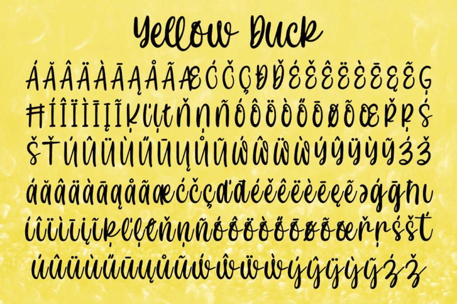 Yellow Duck Font · 1001 Fonts
