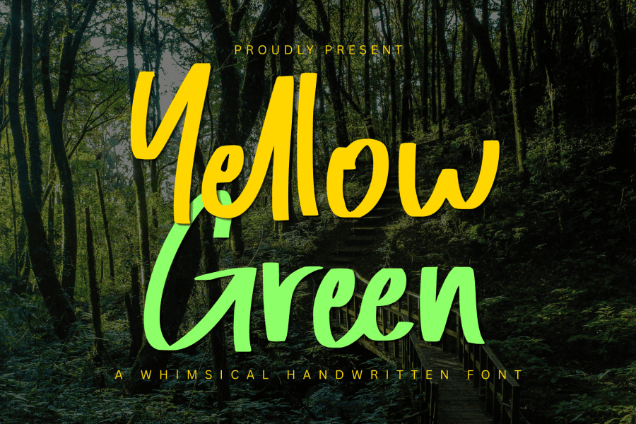 Yellow Green Font · 1001 Fonts