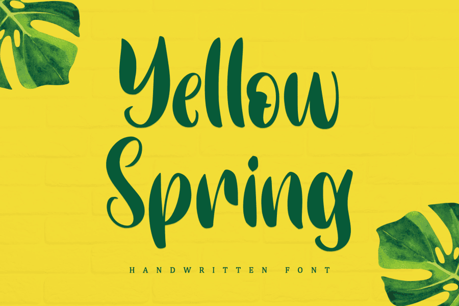 Yellow Spring - Personal Use Font · 1001 Fonts