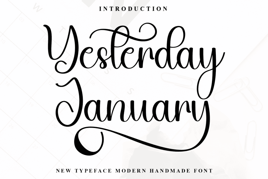 Yesterday January Font · 1001 Fonts