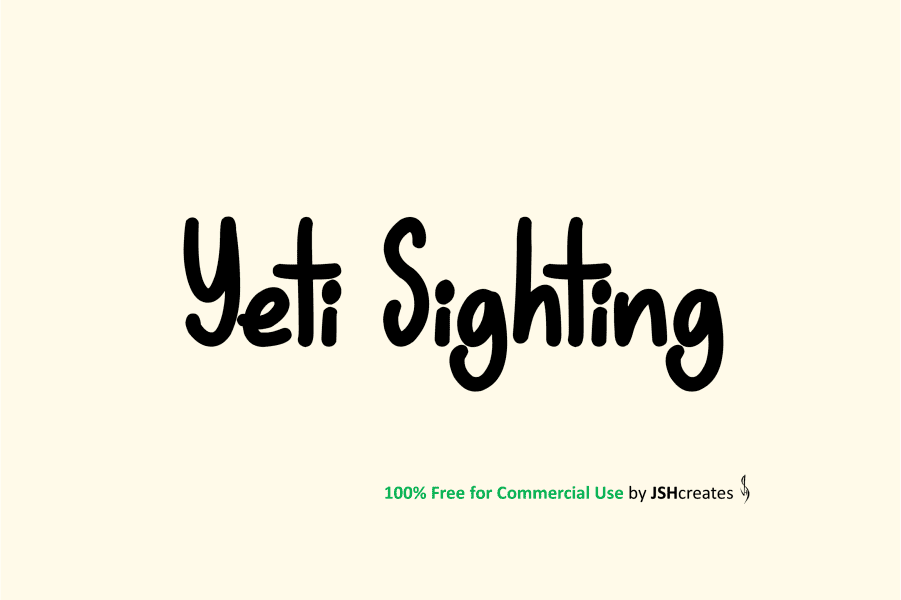 Yeti Sighting Font · 1001 Fonts