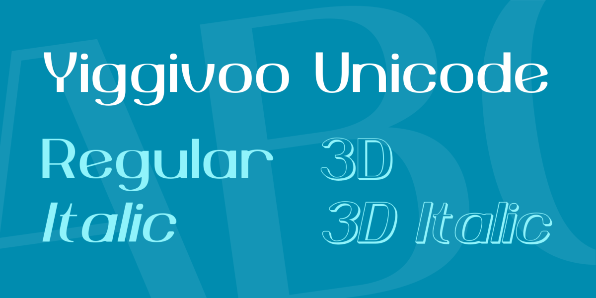 Yiggivoo Unicode Font Family · 1001 Fonts
