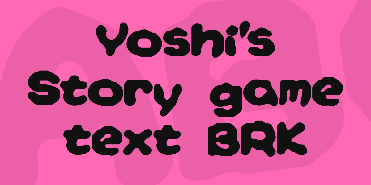 Yoshi's Story game text BRK Font · 1001 Fonts