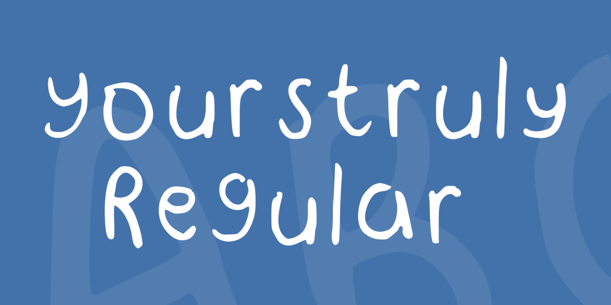 Yourstruly Font · 1001 Fonts