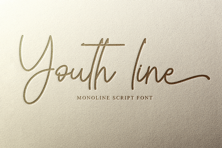 Youth line - Personal Use Font · 1001 Fonts