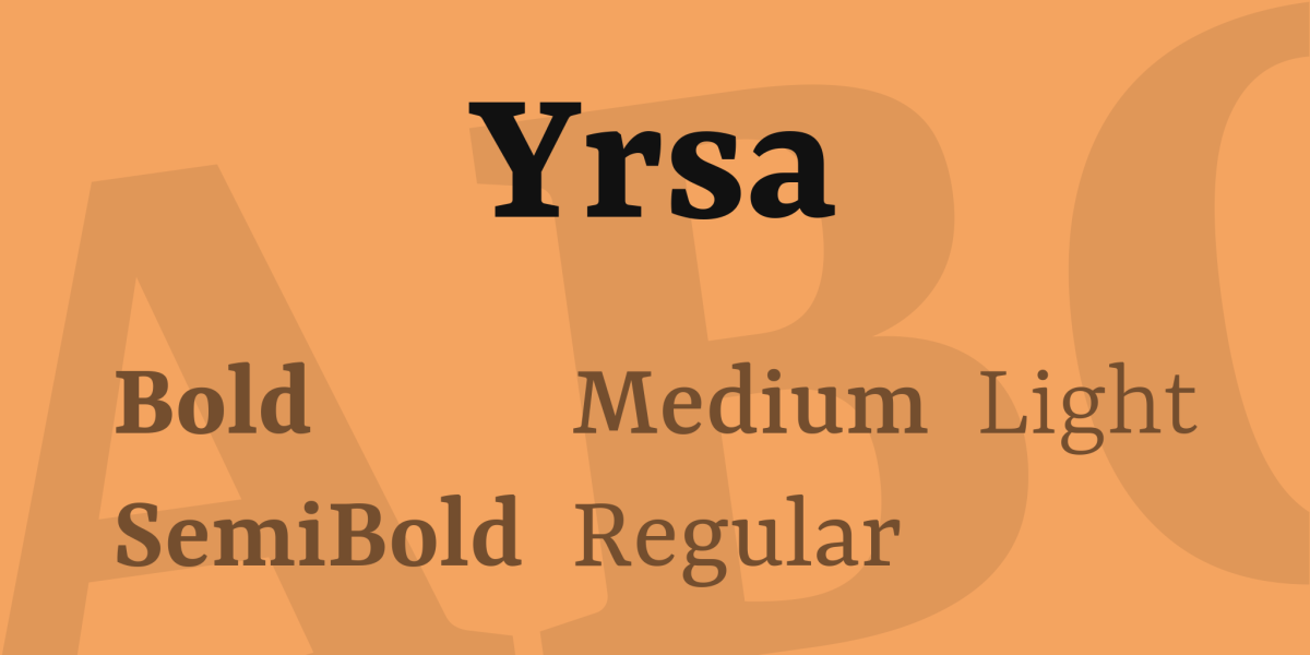 Yrsa Font Family · 1001 Fonts