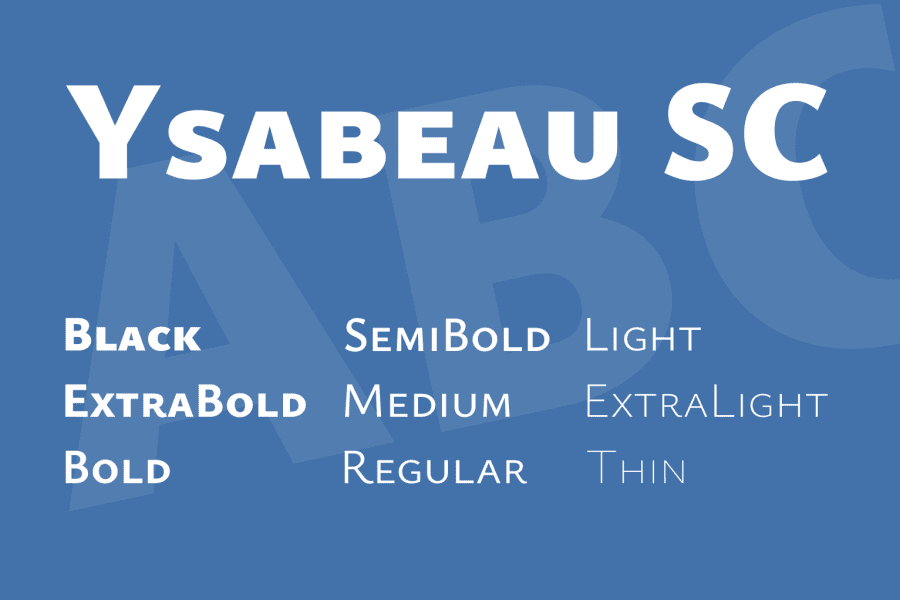 Ysabeau SC Font Family · 1001 Fonts
