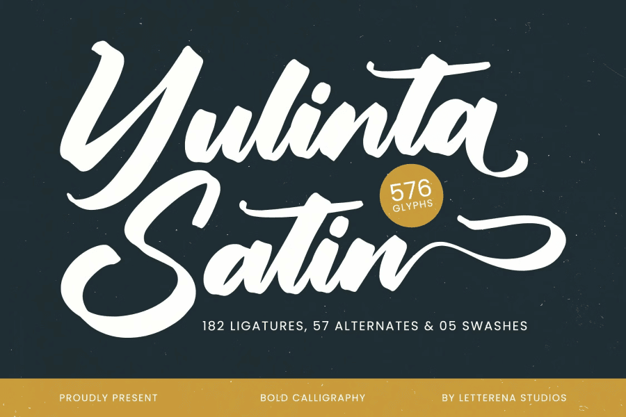 Yulinta Satin DEMO VERSION Font · 1001 Fonts