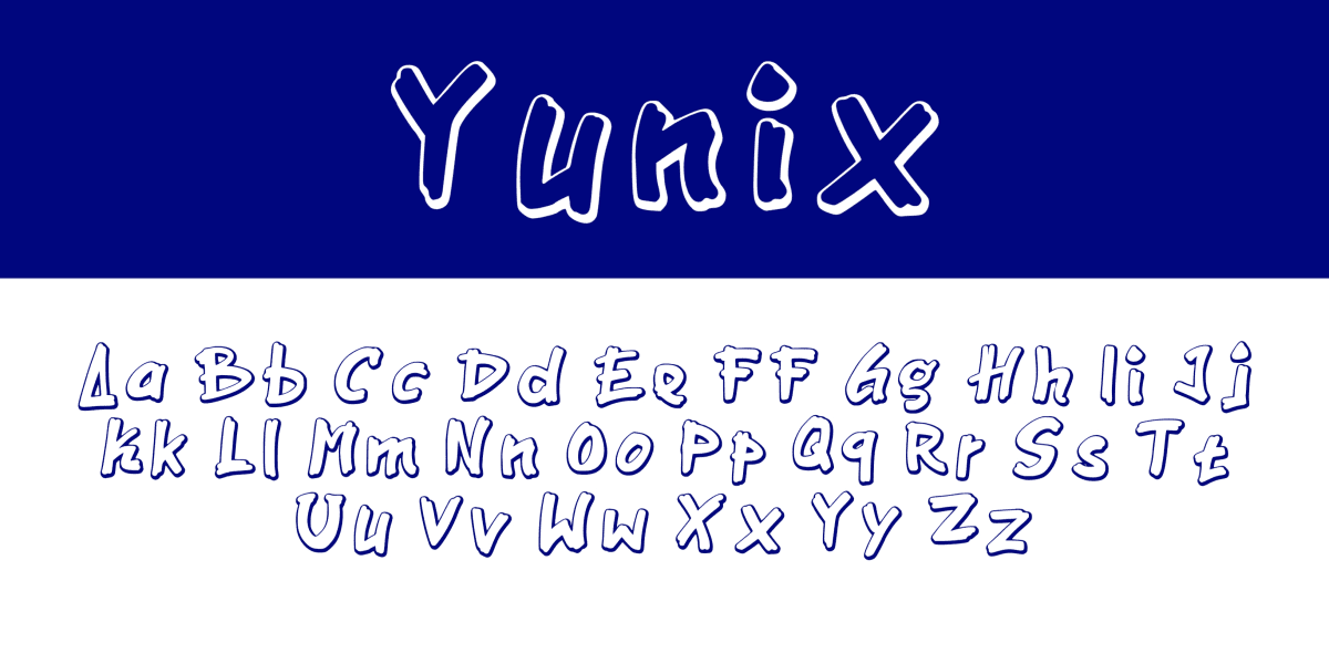 Yunix Font · 1001 Fonts