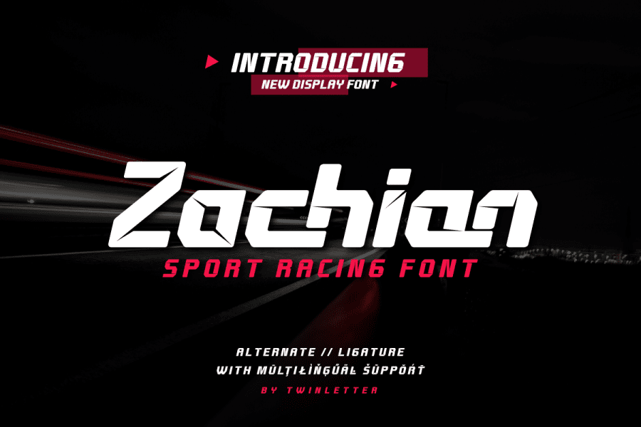 5 Free Racing, Action, Football Fonts · 1001 Fonts