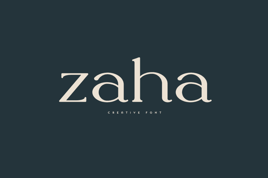 Zaha Font · 1001 Fonts