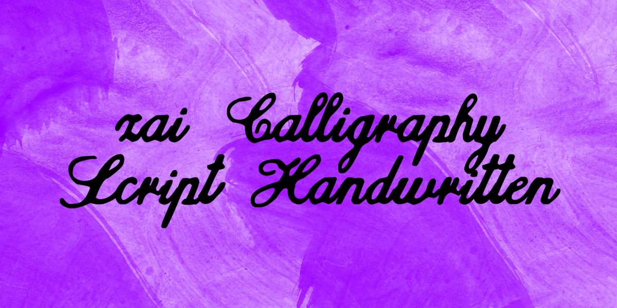 zai Calligraphy Script Handwritten Font · 1001 Fonts