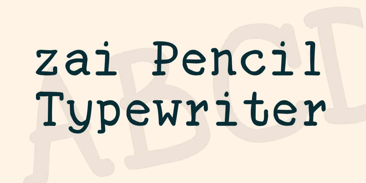 zai Pencil Typewriter Font · 1001 Fonts