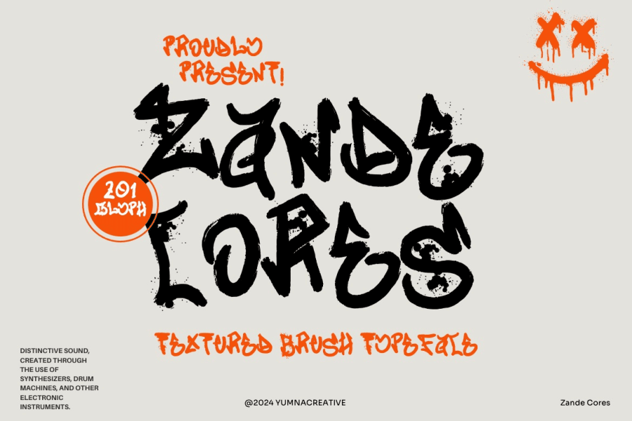 Zande Cores Font · 1001 Fonts