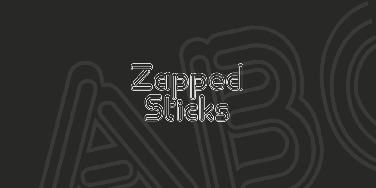 Zapped Sticks Font · 1001 Fonts