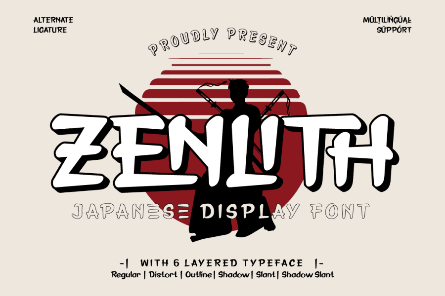 42 Free Japanese, Logotype, Ninja, Samurai, Traditional Fonts · 1001 Fonts