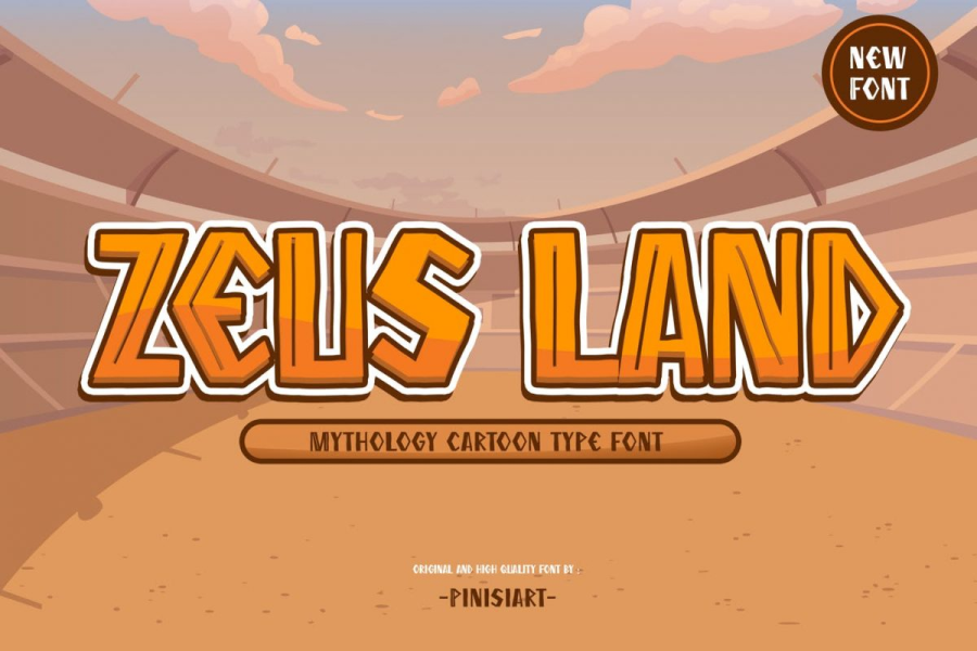 Zeus-Land Font · 1001 Fonts