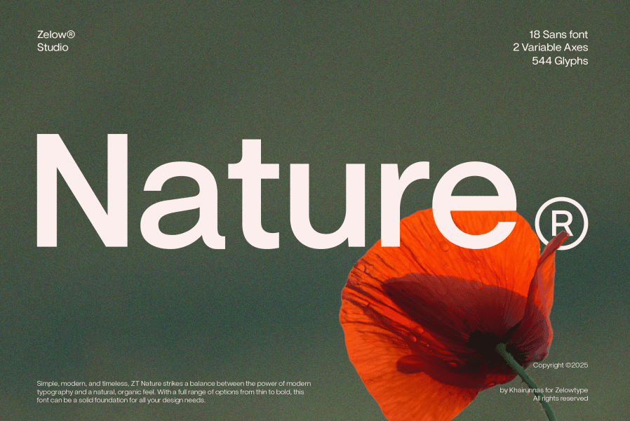 ZT Nature Font Family · 1001 Fonts