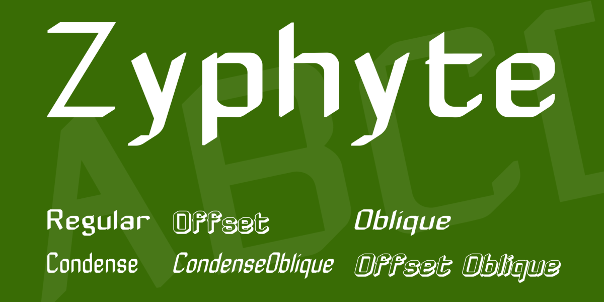 Zyphyte Font Family · 1001 Fonts